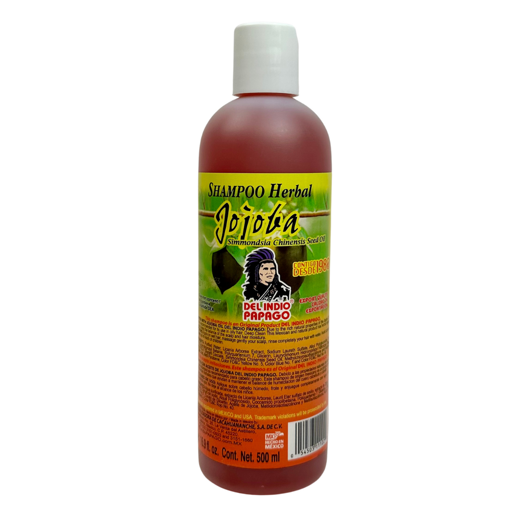 Del Indio Papago Jojoba Shampoo 500ml – J Cosmetics Sac