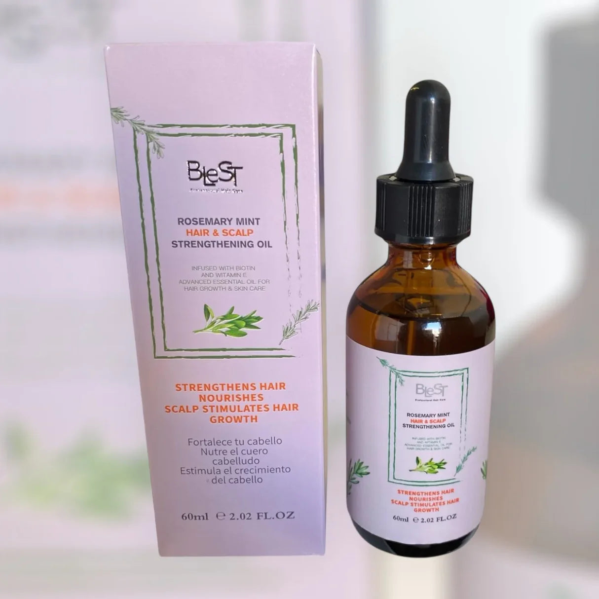 BH721 Blest - Rosemary Mint Hair & Scalpt Strengthening Oil (1PC) – J ...