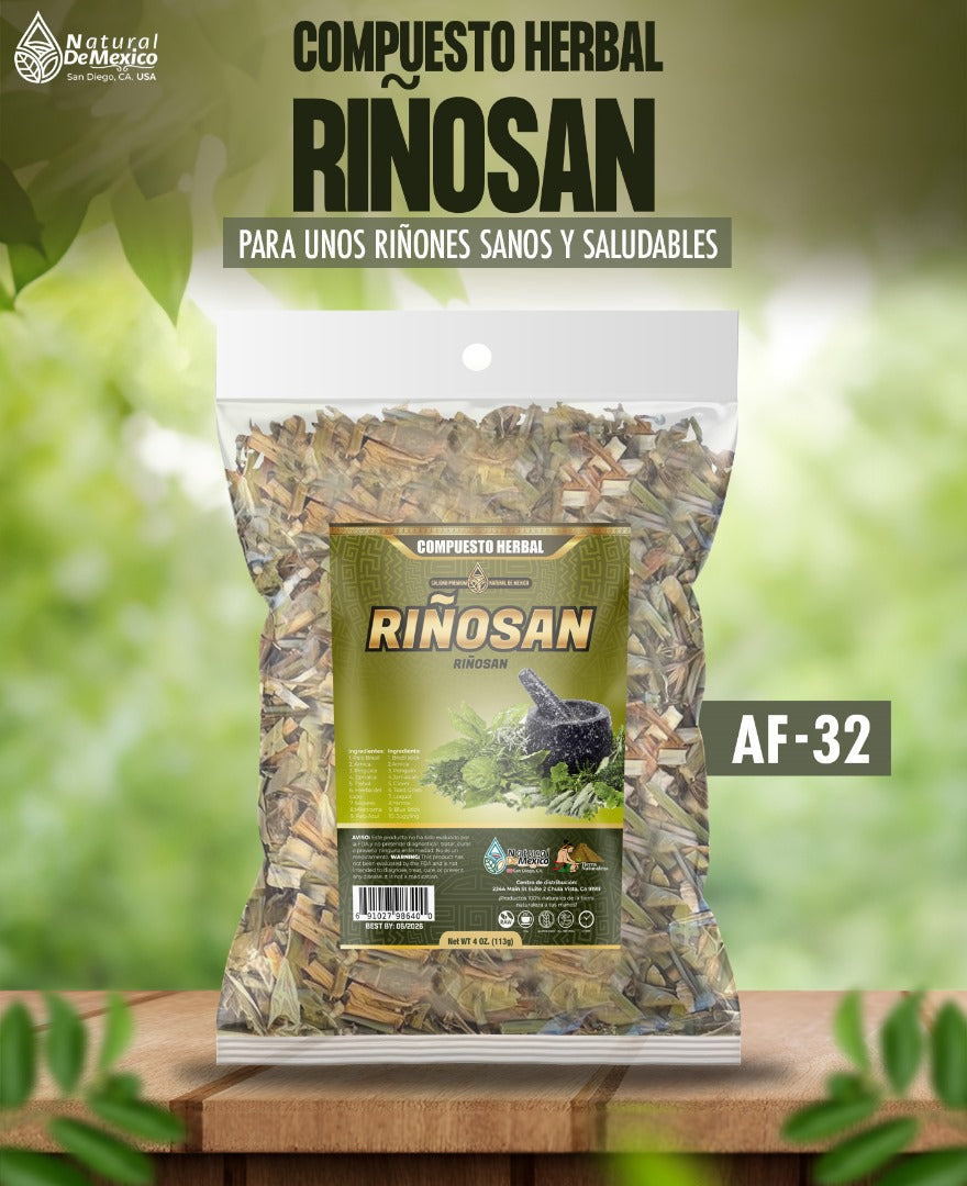 AF-32 Riñosan Te Compuesto Herbal. 4oz – J Cosmetics Sac