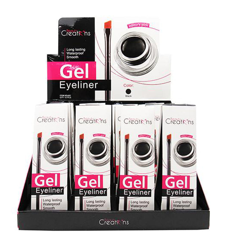 GD01 Beauty Creations Black Gel Eyeliner Display – J Cosmetics Sac