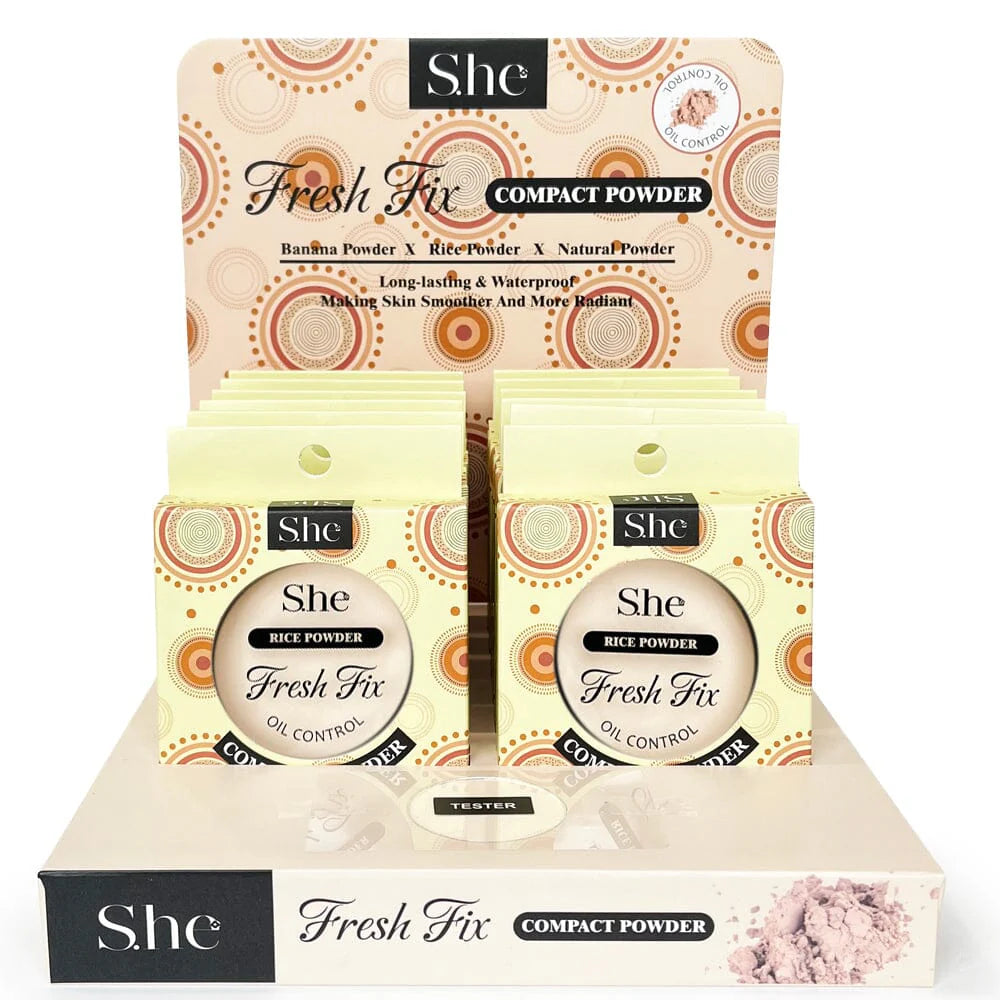 SHM-1058 - S.he Makeup Fresh Fix Rice Powder Display 12pc Display – J ...