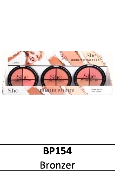 She Makeup Bronzer Palette Display BP154 – J Cosmetics Sac